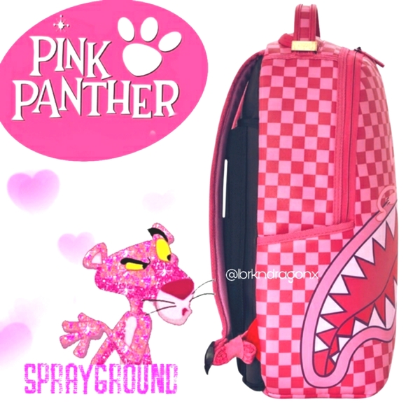Sprayground | Bags | Last Nwt Waterproof Pink Panther Backpack Back To ...
